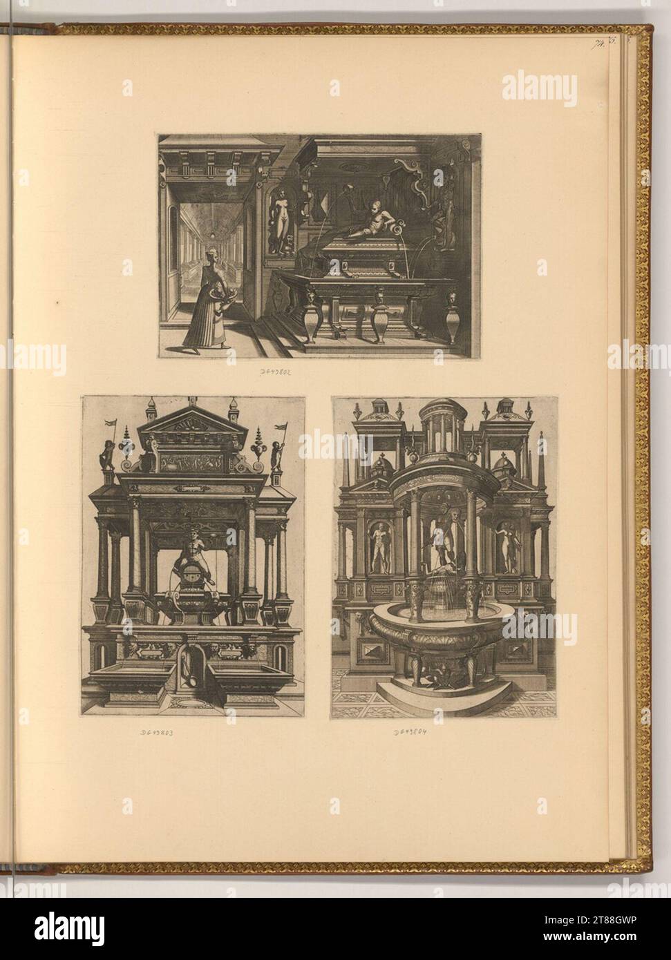 Jan van Doetecum (Engraver) Various fountains and fountains (fountains ...
