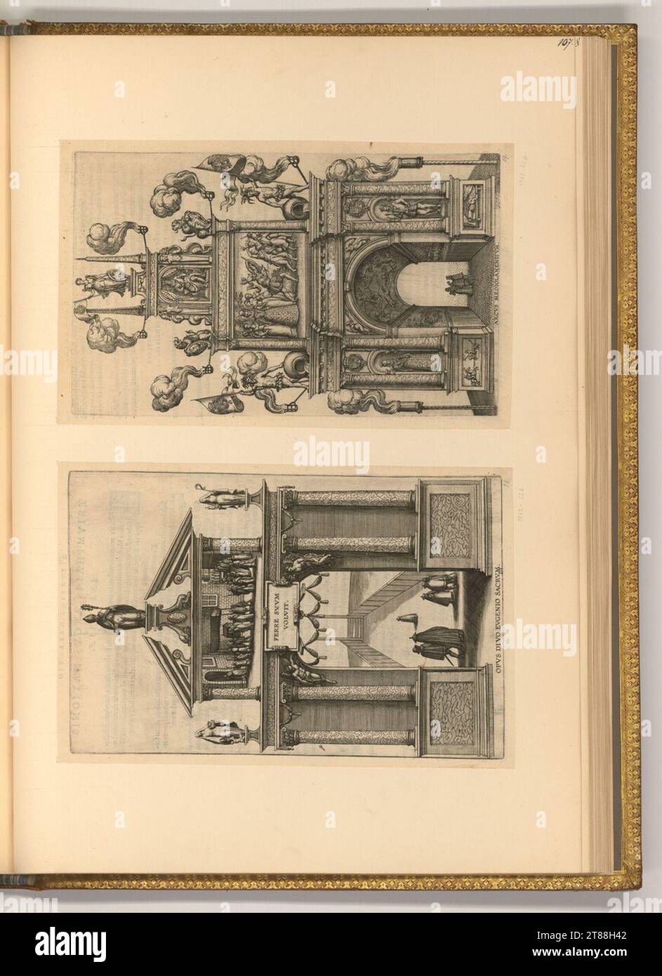 Pieter Van der Borcht (Engraver) Sacrifice of the sacred work; Arcalia ...