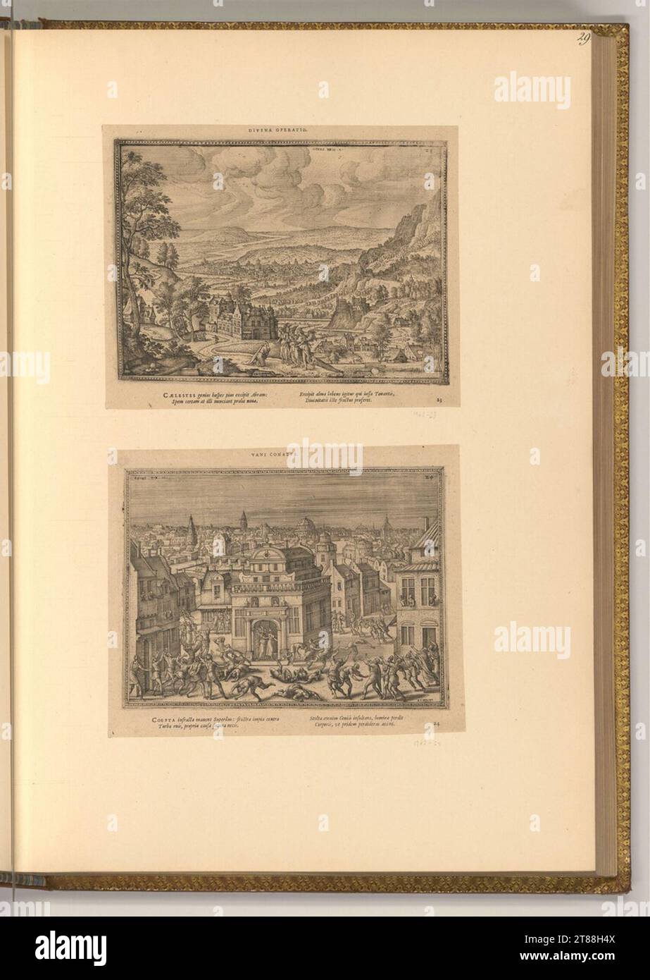 Pieter Van der Borcht (Engraver) Abraham and the three angels; Lots ...