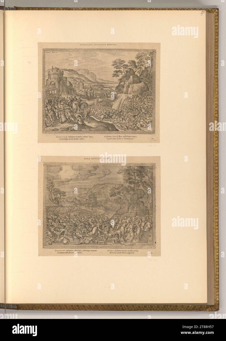 Pieter Van der Borcht (Engraver) Fight in the Siddim valley; Abraham ...