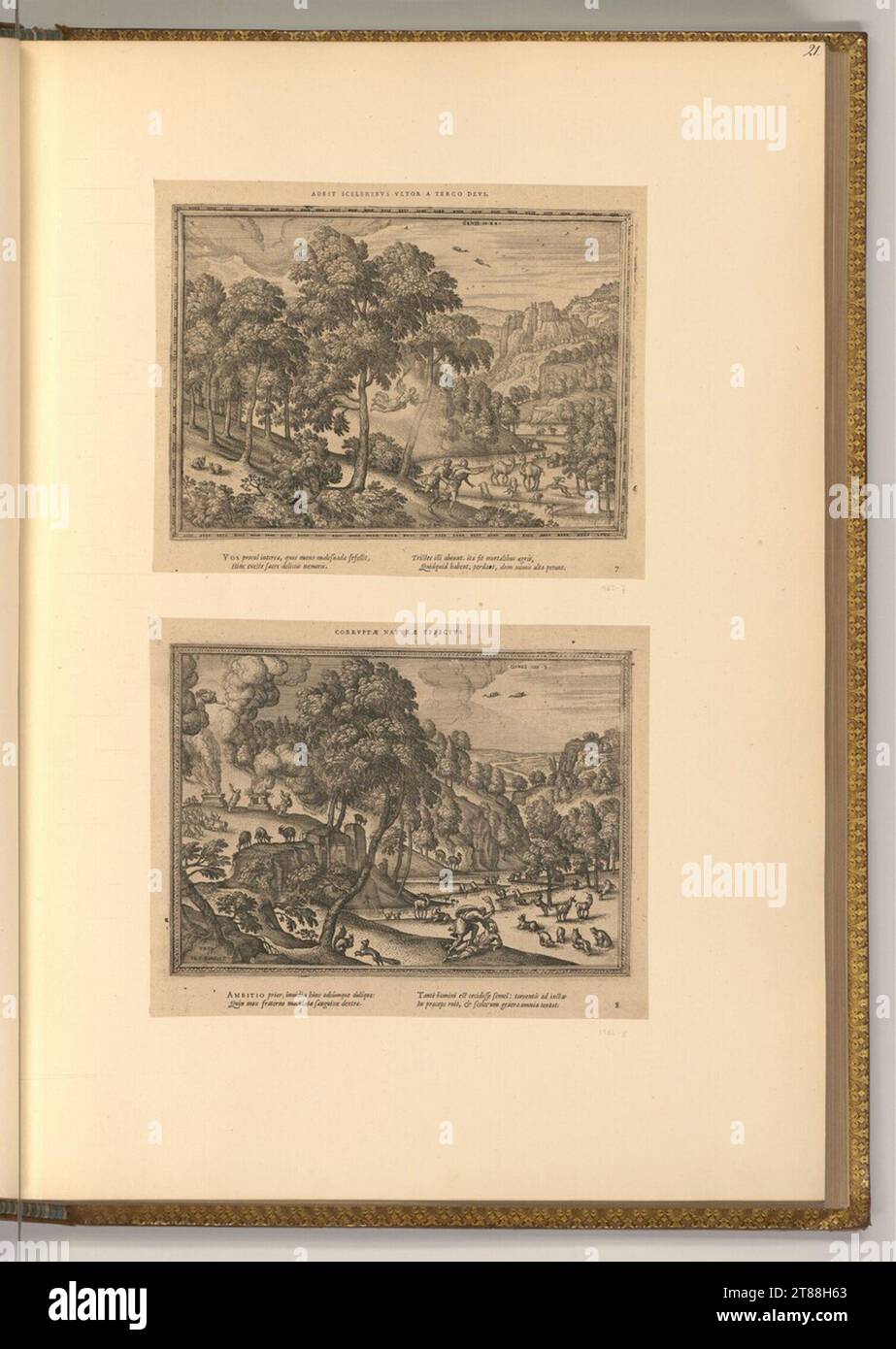 Pieter Van der Borcht (Engraver) The expulsion from paradise; Cain and Abel. etching 1581 , 1581 ...