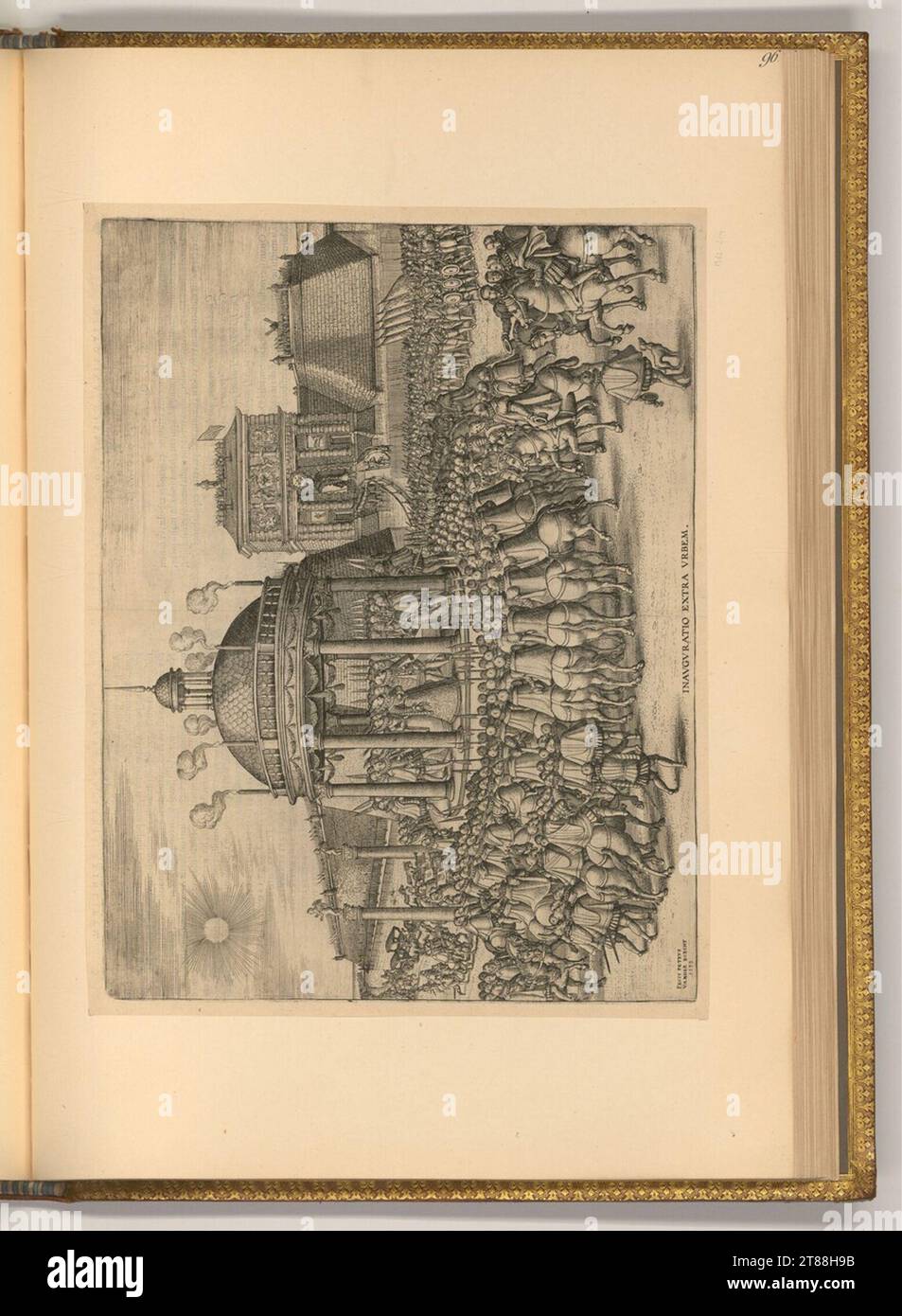 Pieter Van der Borcht (Engraver) Inauguration. Copper engraving print ...