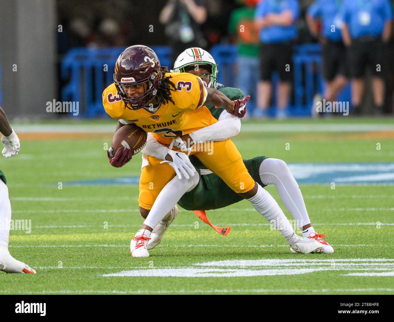 Orlando, FL, USA. 18th Nov, 2023. Bethune Cookman wide receiver Tink ...