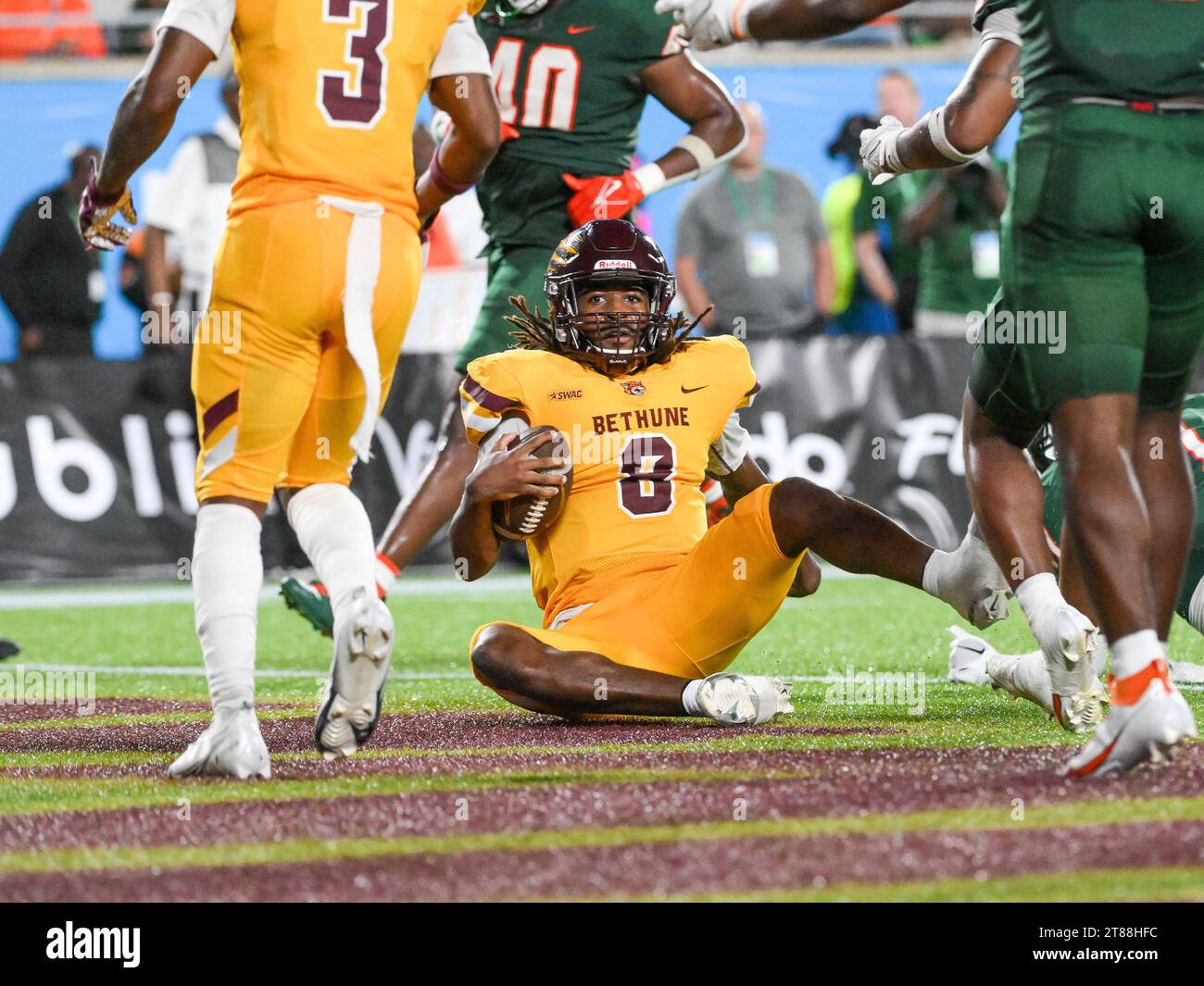 November 18, 2023: Bethune Cookman quarterback Walter Simmons III (8 ...