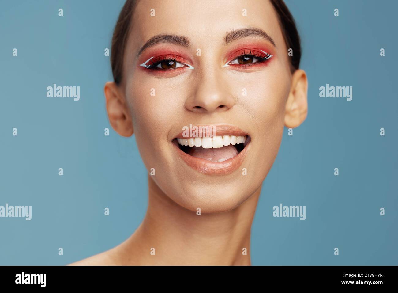 Woman model color portrait beauty face Stock Photo - Alamy