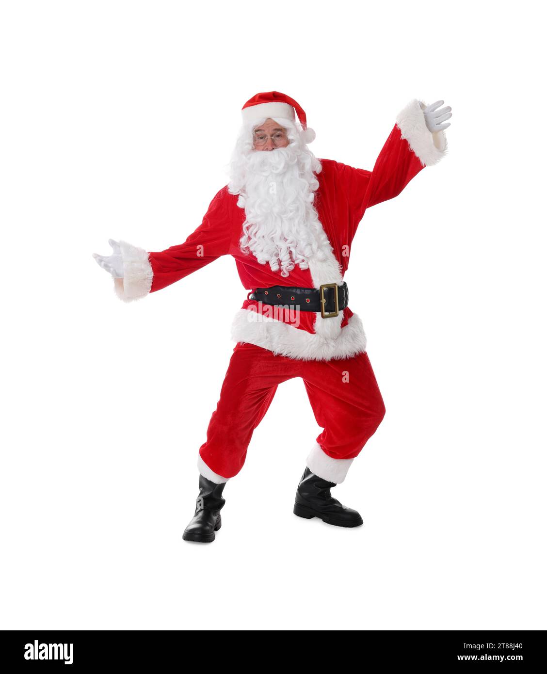 Senior caucasian man in santa Cut Out Stock Images & Pictures - Alamy