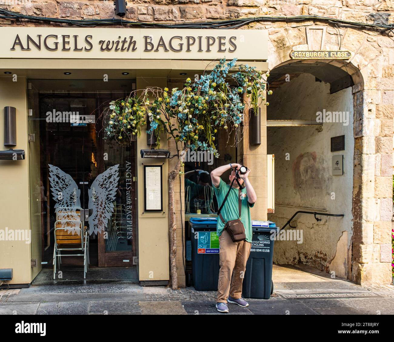 EDINBURGH, SCOTLAND - September 7 2023: The Royal Mile runs between two ...