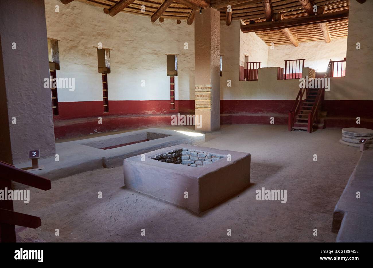 The Great Kiva of Aztec Ruins National Monument, reconstructed in 1934 ...