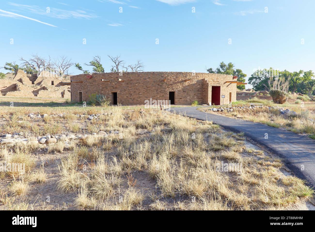 The Great Kiva of Aztec Ruins National Monument, reconstructed in 1934 ...