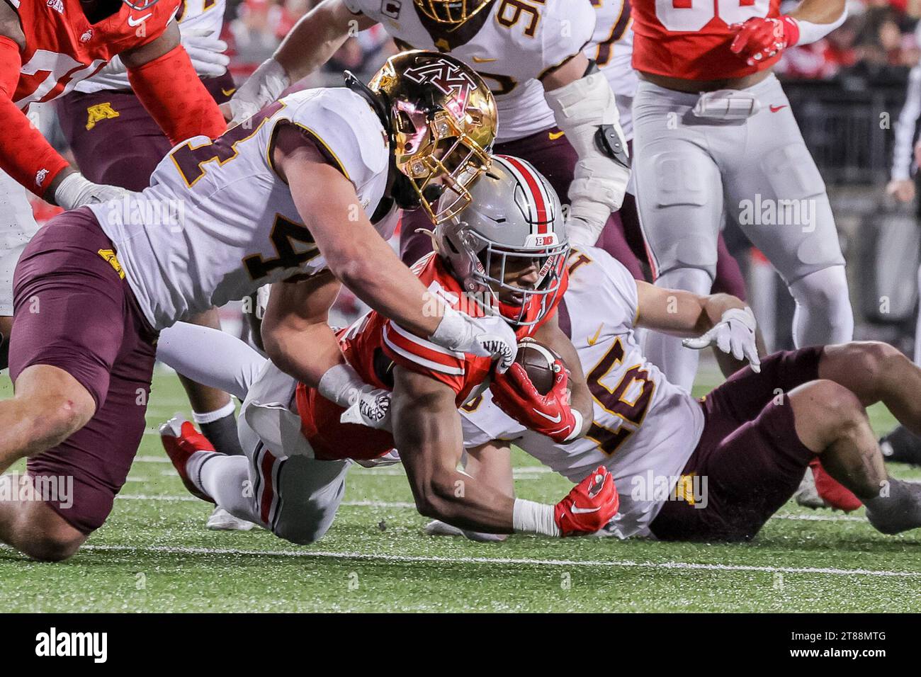 Columbus, Ohio, USA. 18th Nov, 2023. Ohio State Buckeyes running back ...
