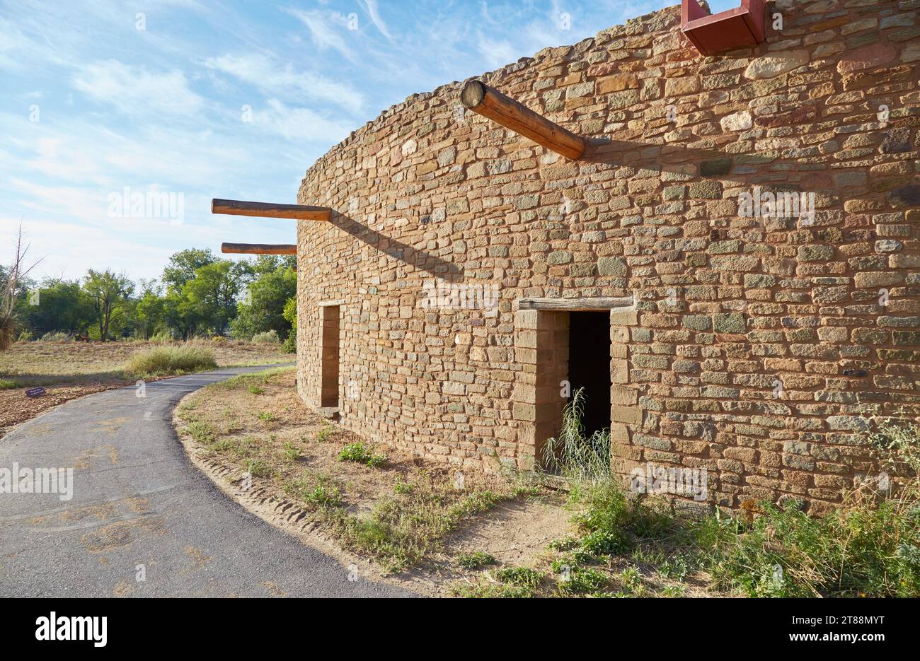 The Great Kiva of Aztec Ruins National Monument, reconstructed in 1934 ...