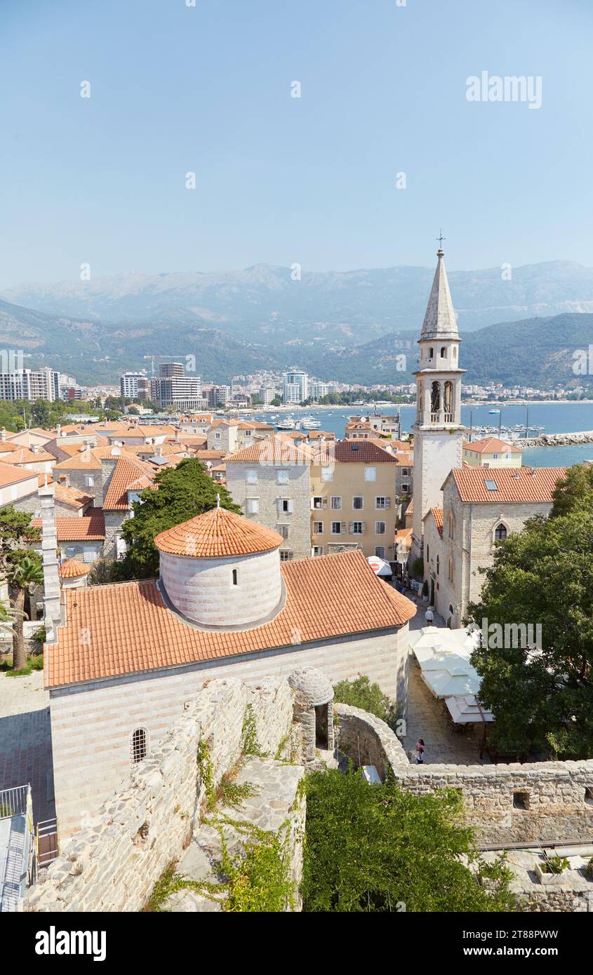 The charming and historic Old Town district of Budva, Montenegro Stock Photo - Alamy
