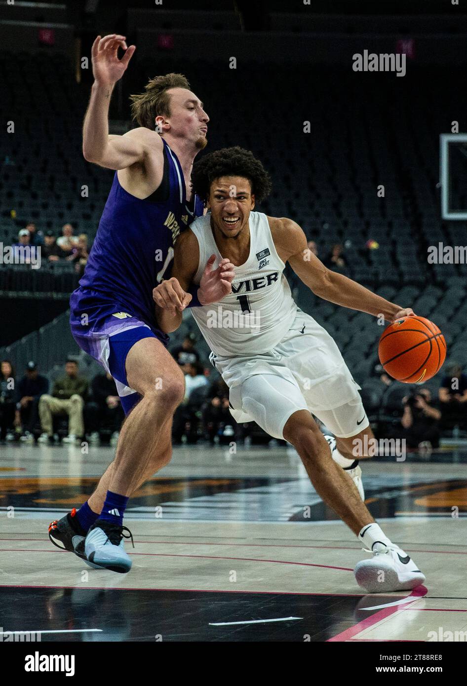 November 17 2023 Las Vegas, NV U.S.A. Xavier guard Desmond Claude (1 ...