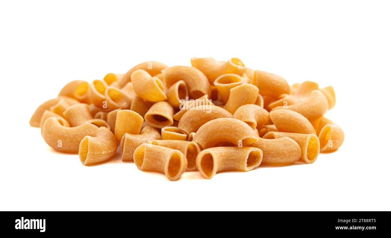 Gluten Free Brown Rice Elbow Macaroni Pasta Isolated on a White ...