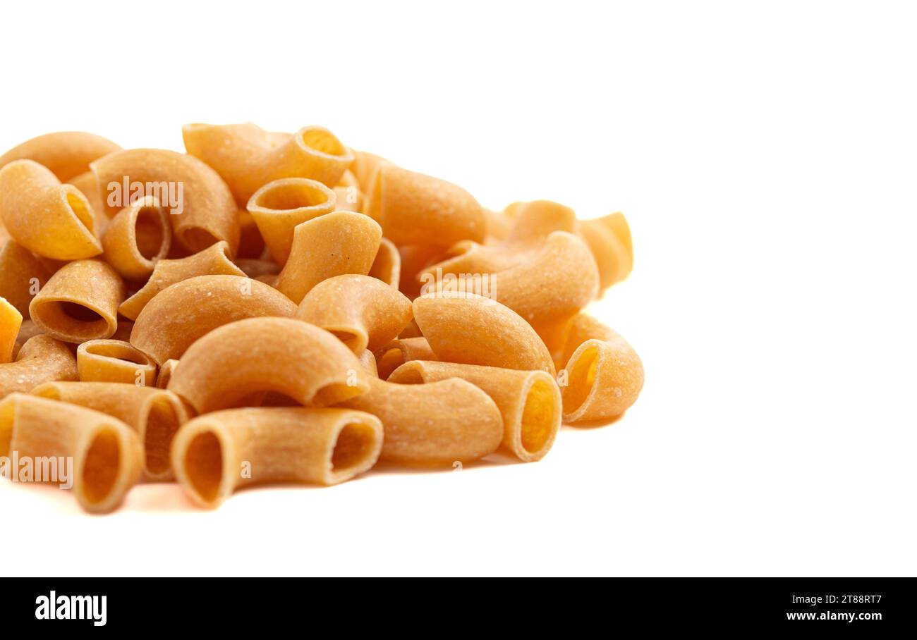 Gluten Free Brown Rice Elbow Macaroni Pasta Isolated on a White ...