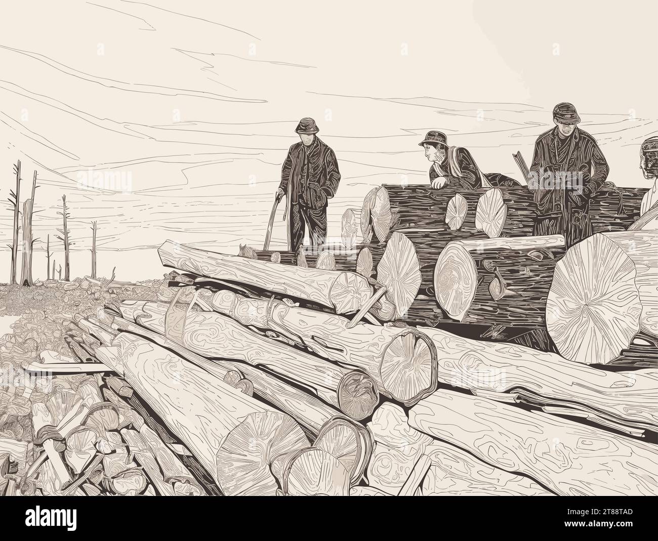 Wood cutting vector vectors hi-res stock photography and images - Alamy