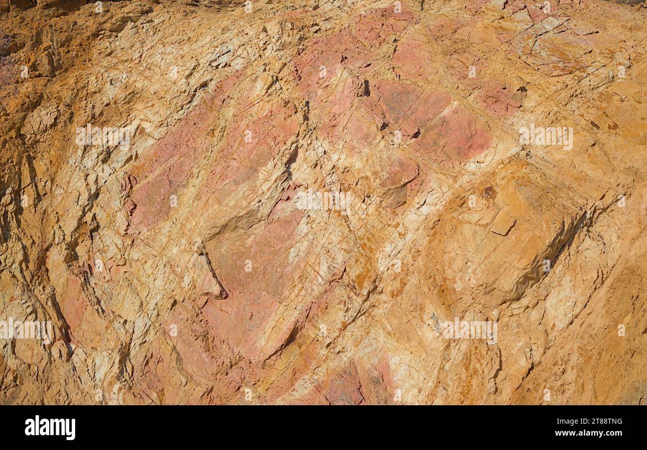 Texture, shape & paatern of rock wall in California desert. Rich in ...