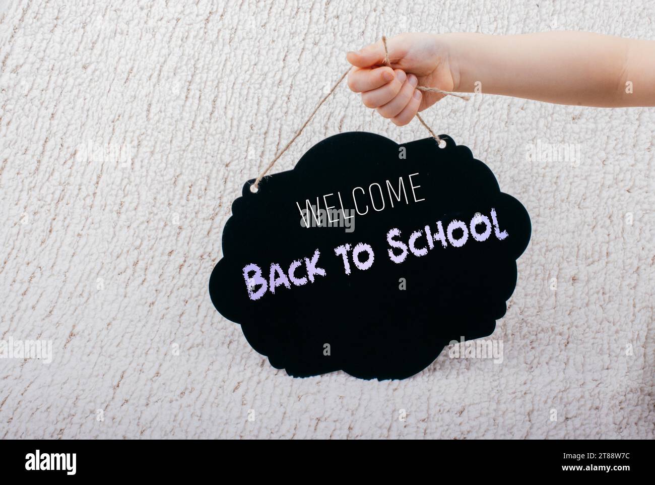 Back to school wording as education, teaching and learning concept ...