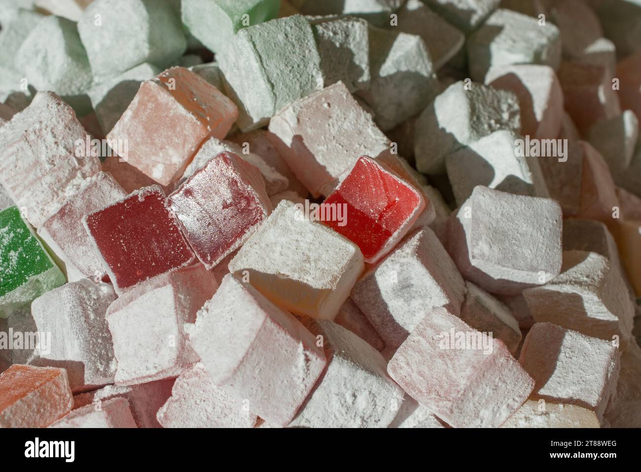 Load of traditional turkish delight lokum candy Stock Photo - Alamy