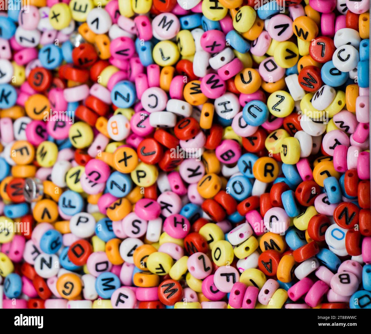 Colorful alphabet letter cubes in view Stock Photo - Alamy