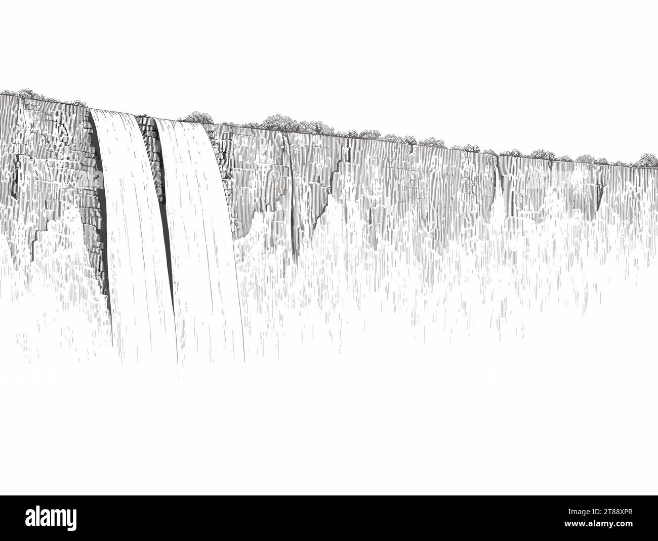 Victoria falls waterfall Stock Vector Images - Alamy