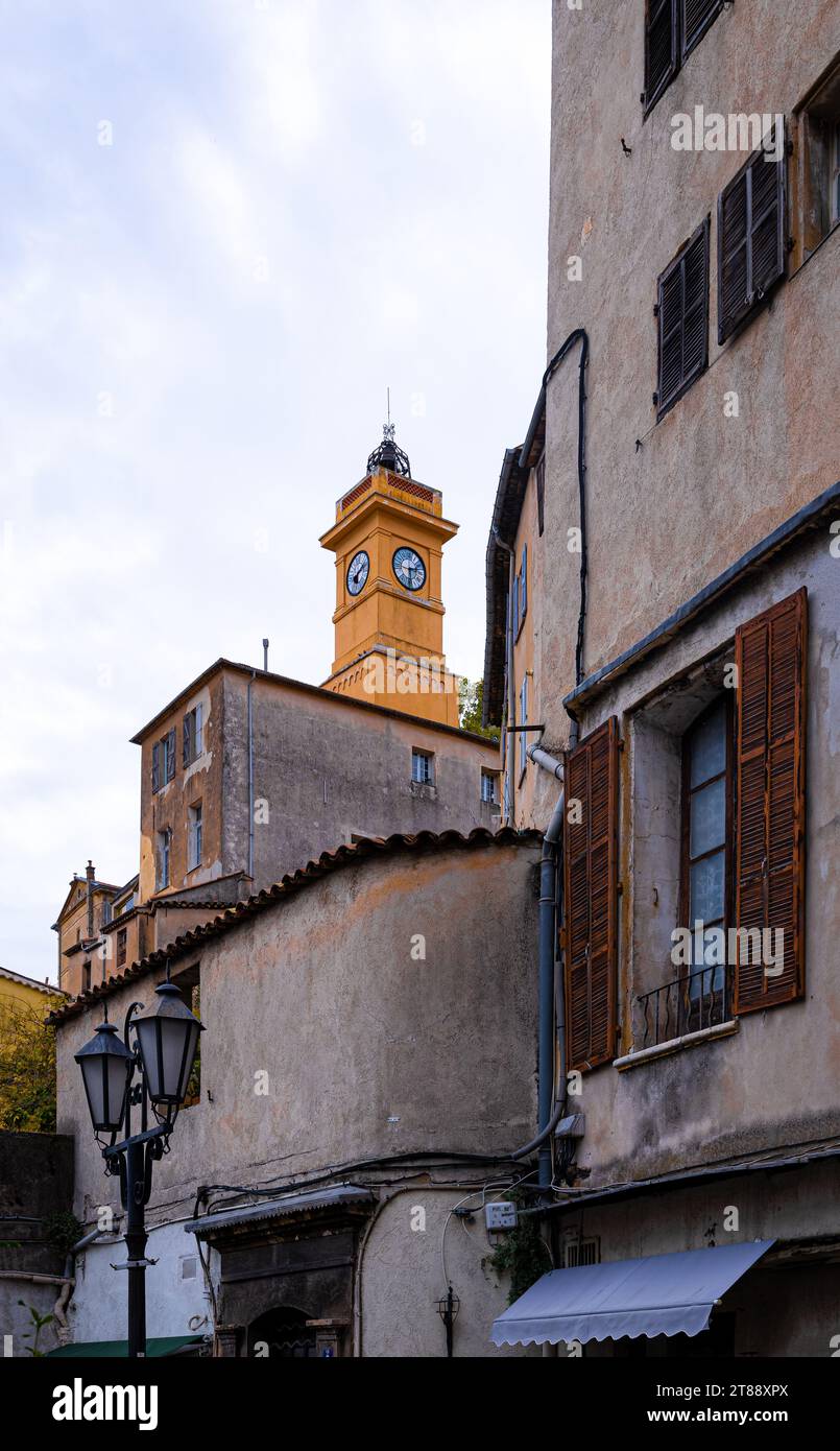 View of Grasse, a town on the French Riviera, known for its long ...