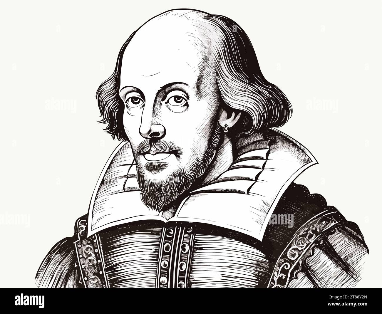 A Drawing Of A Man - William Shakespeare - the famous English writer ...
