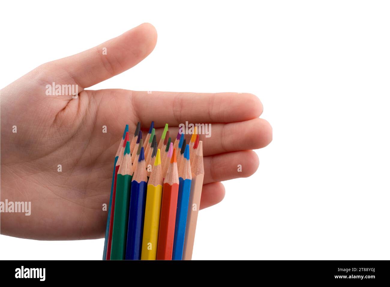 Lots of different colored pencil tool for artistic creativity drawing ...