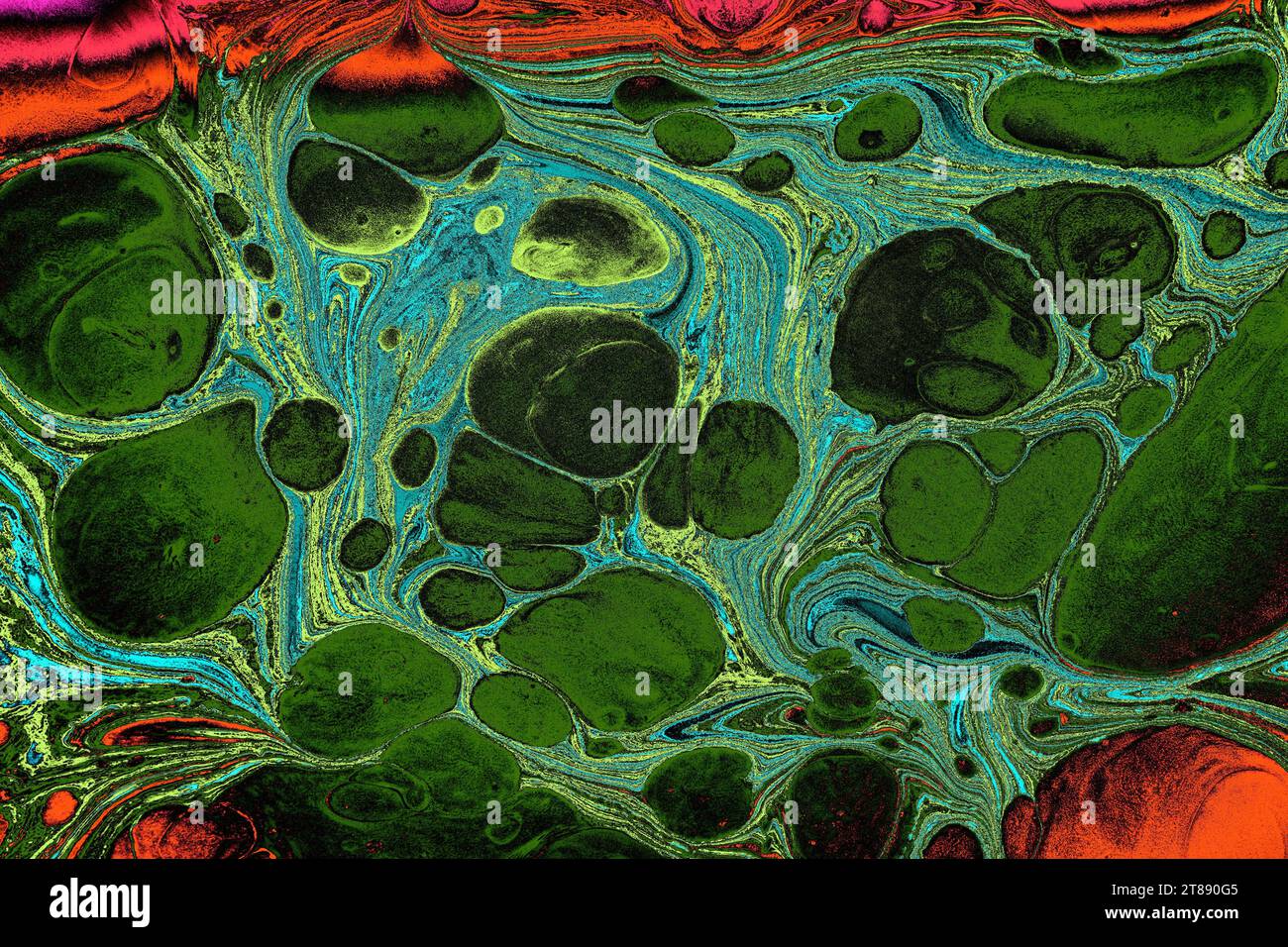 Ebru marbling handmade art, traditional Ebru technique. abstract ...