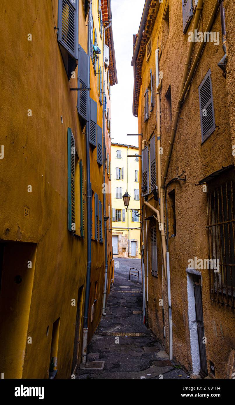 View of Grasse, a town on the French Riviera, known for its long ...