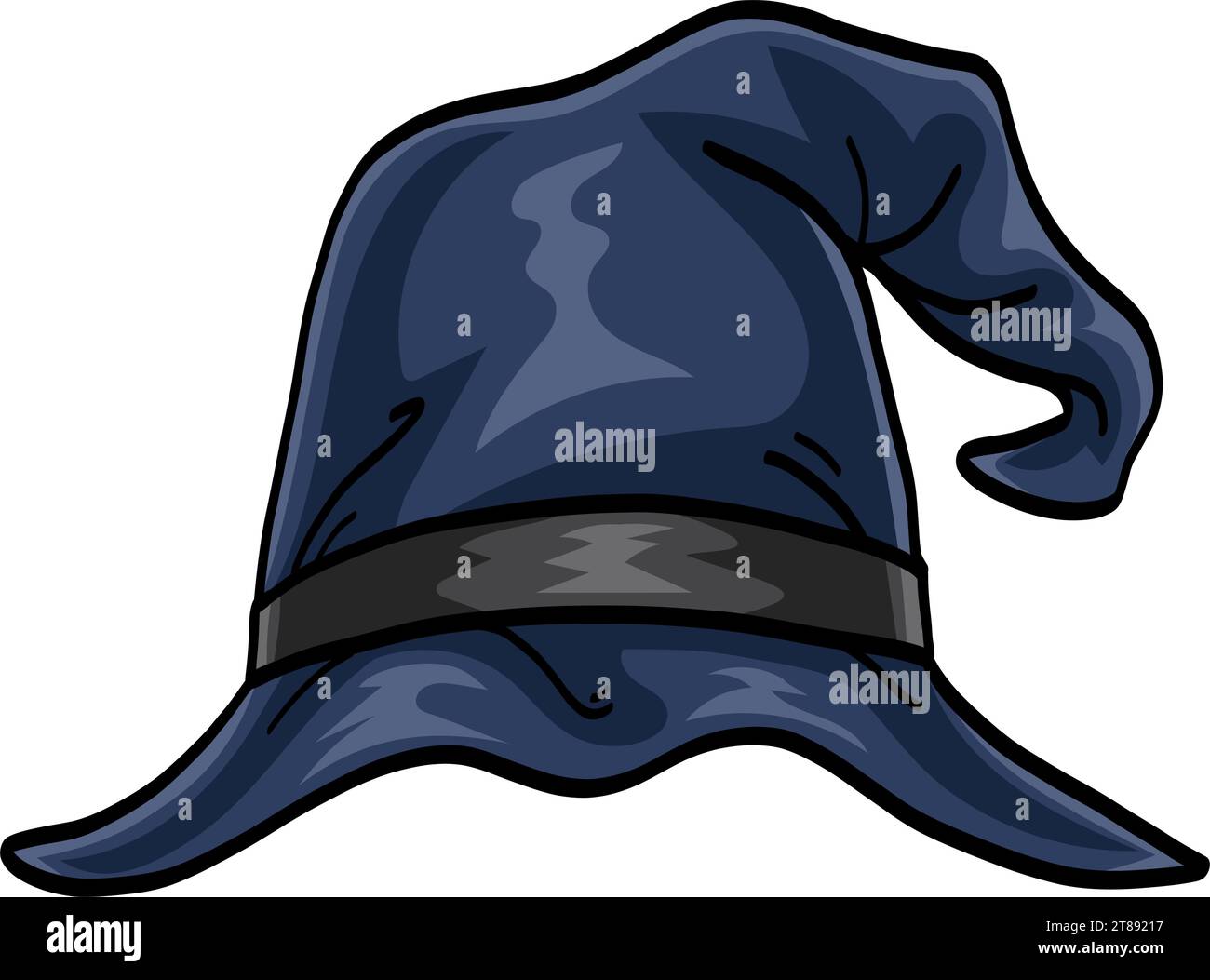 Witch Wizard Hat Cap Cartoon Vector Illustration Icon Stock Vector ...