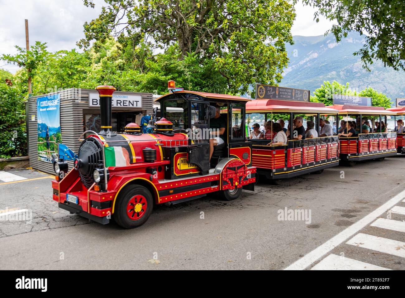 The Bellagio Express Train takes tourists on a tour through the Lake ...