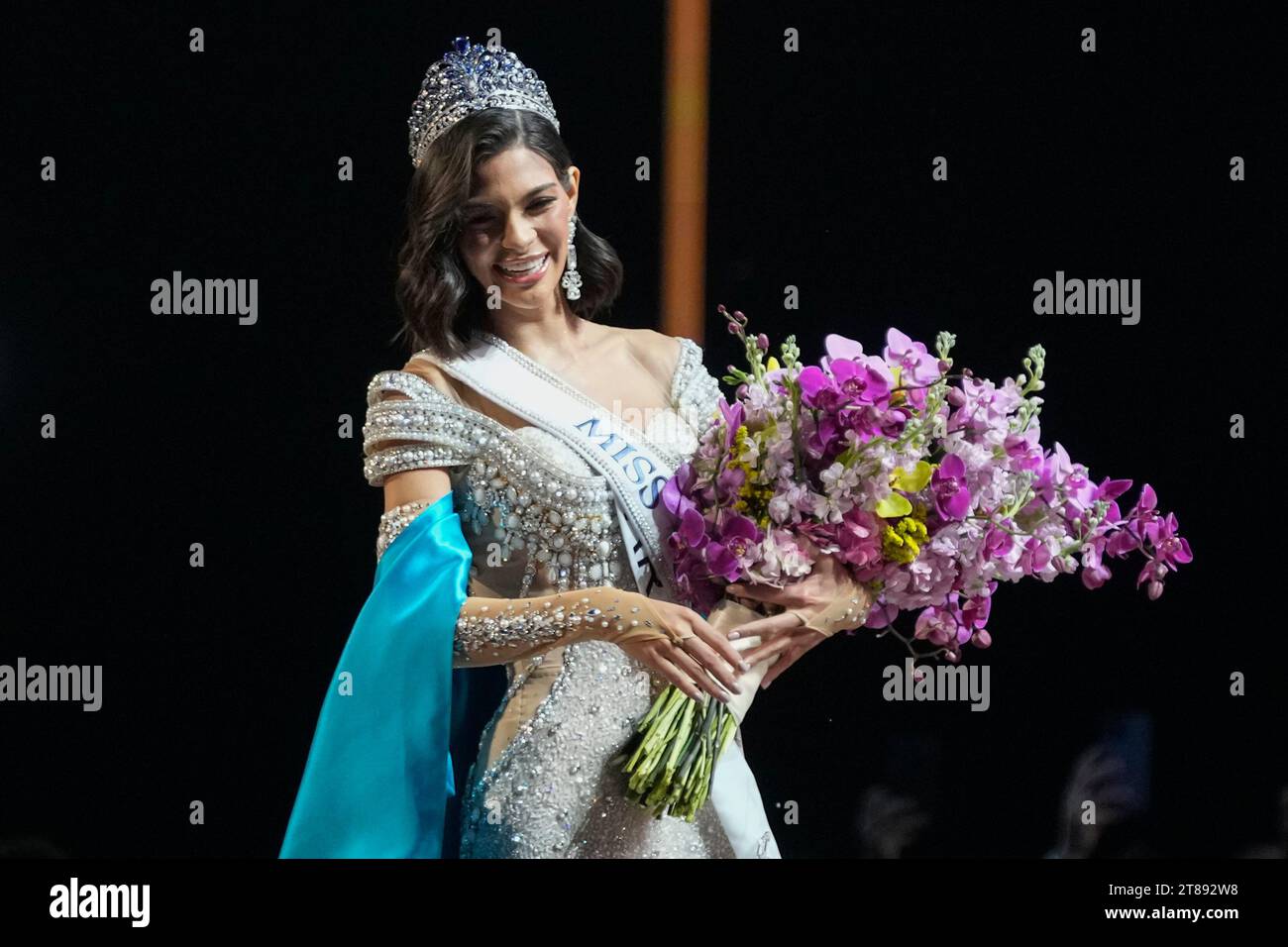 Miss Nicaragua Sheynnis Palacios smiles after being crowned Miss Universe at the 72nd Miss ...