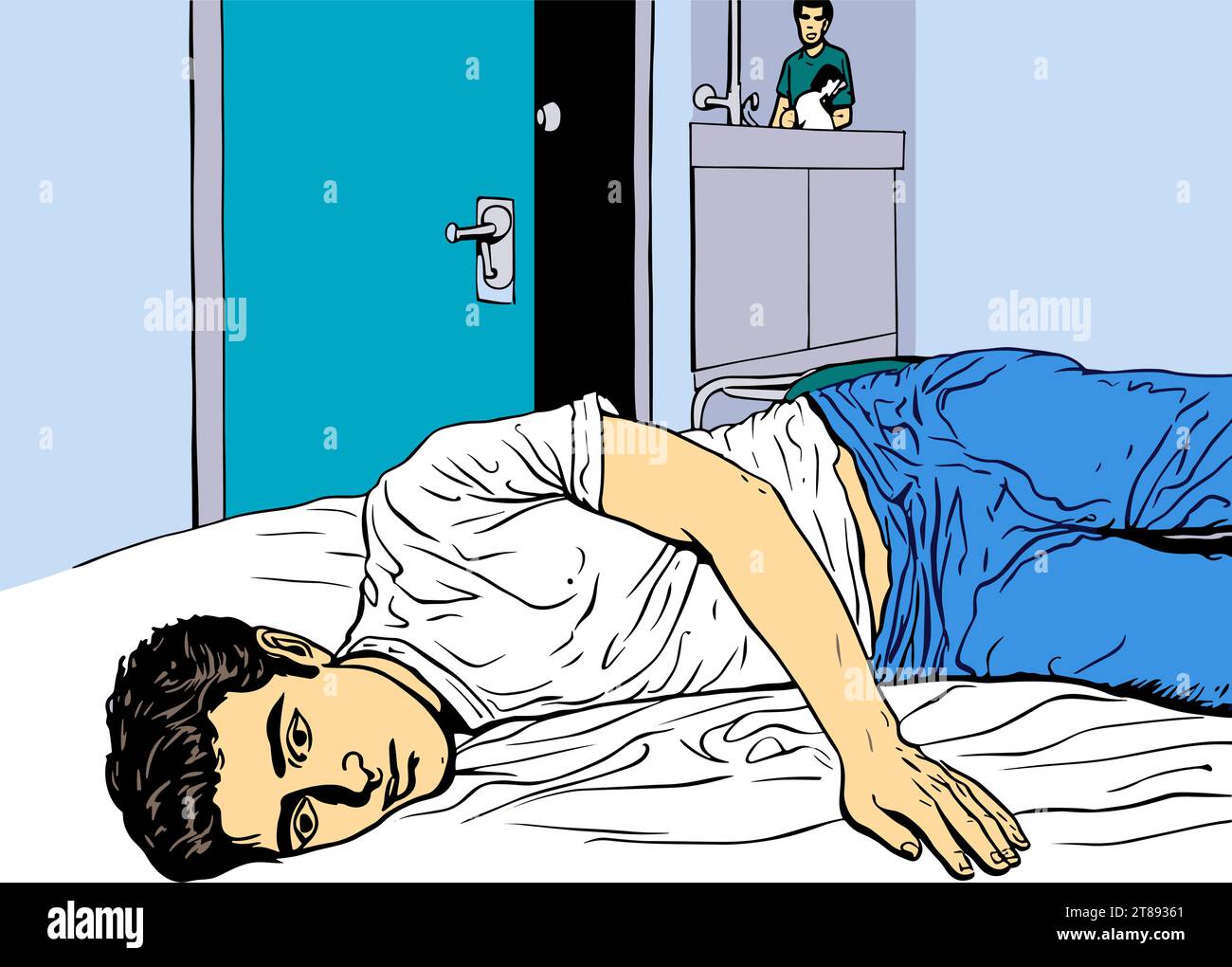 Man hiding eyes Stock Vector Images - Alamy