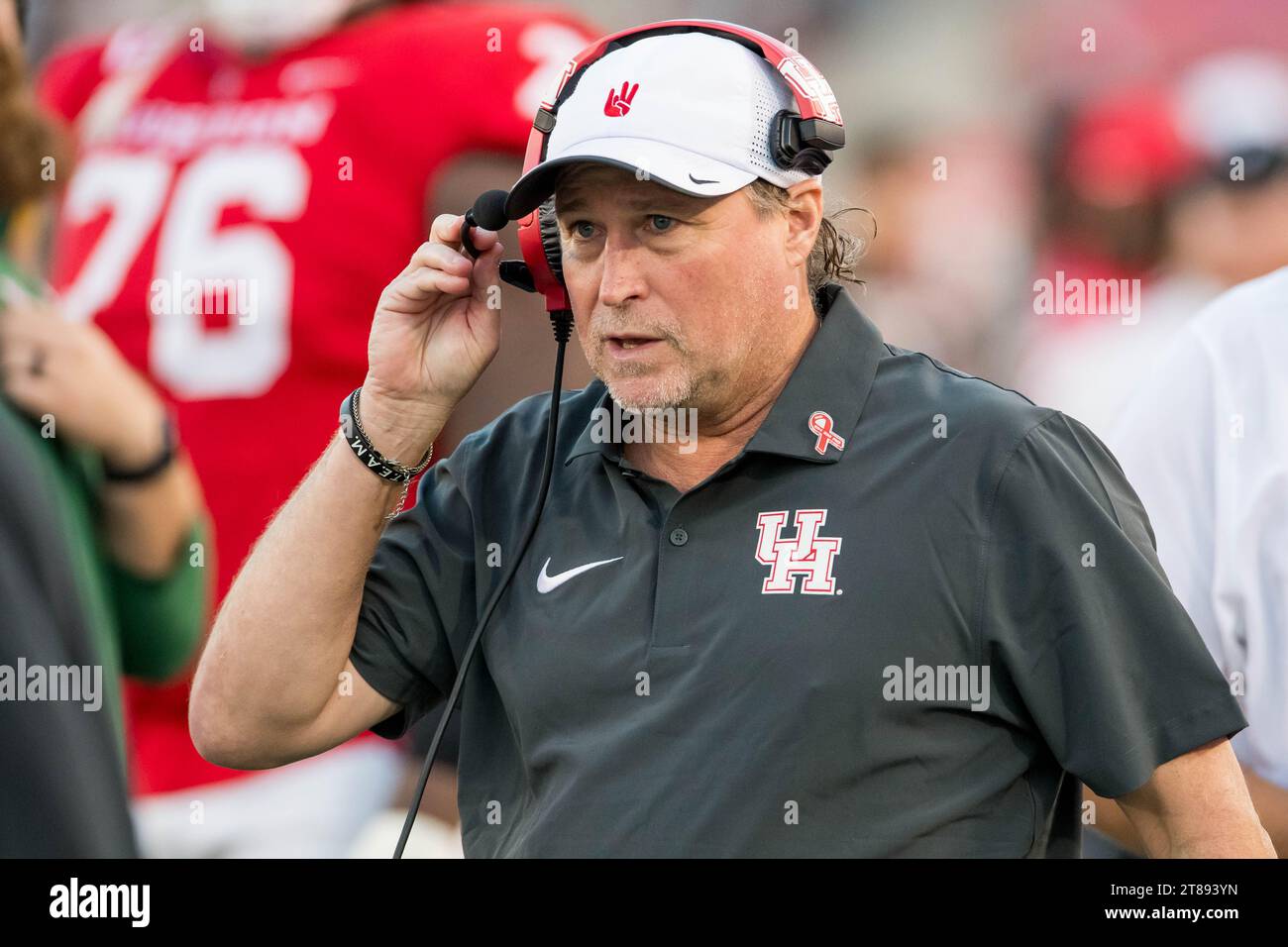 Houston, TX, USA. 18th Nov, 2023. Houston Cougars head coach Dana ...