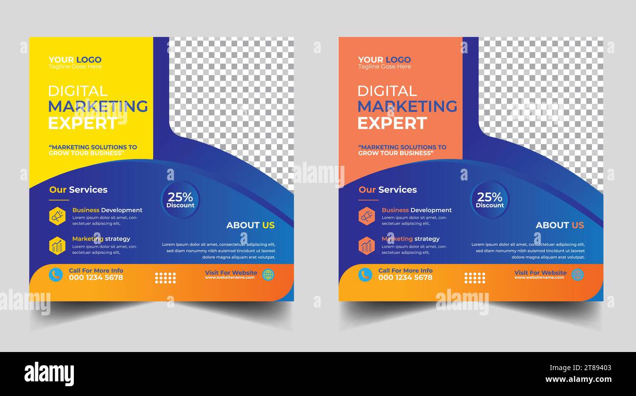 Digital marketing banner design template. Digital business marketing ...