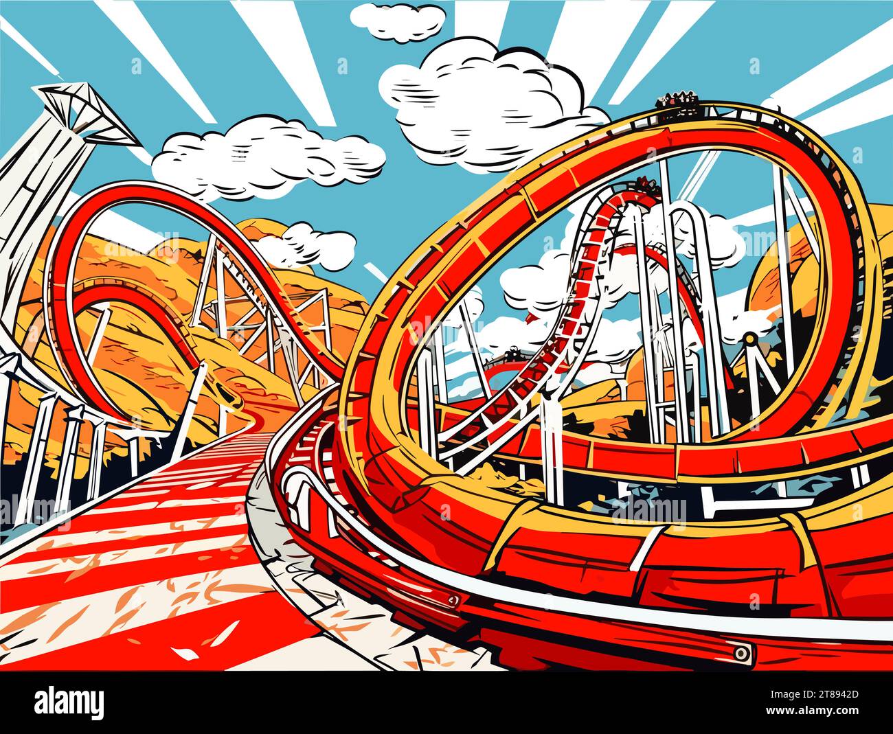 Water tube park vector hi-res stock photography and images - Alamy