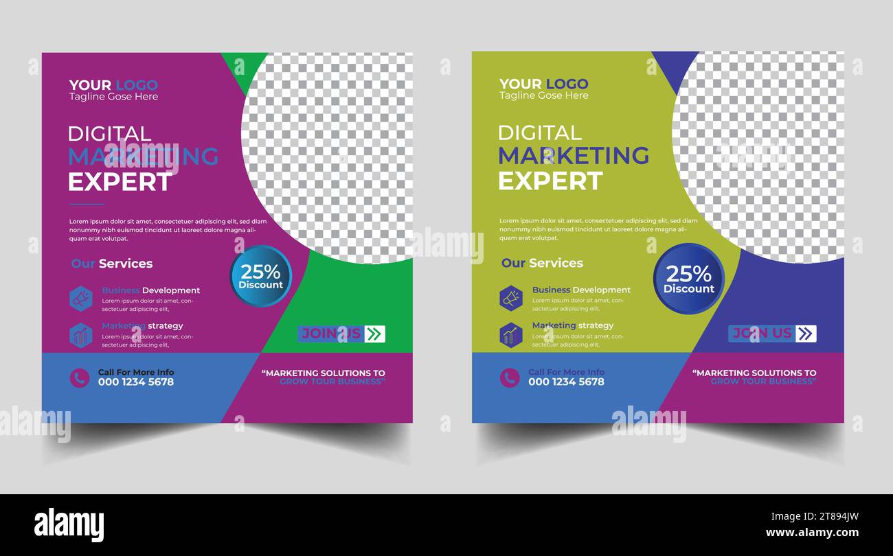 Digital marketing banner design template. Digital business marketing ...