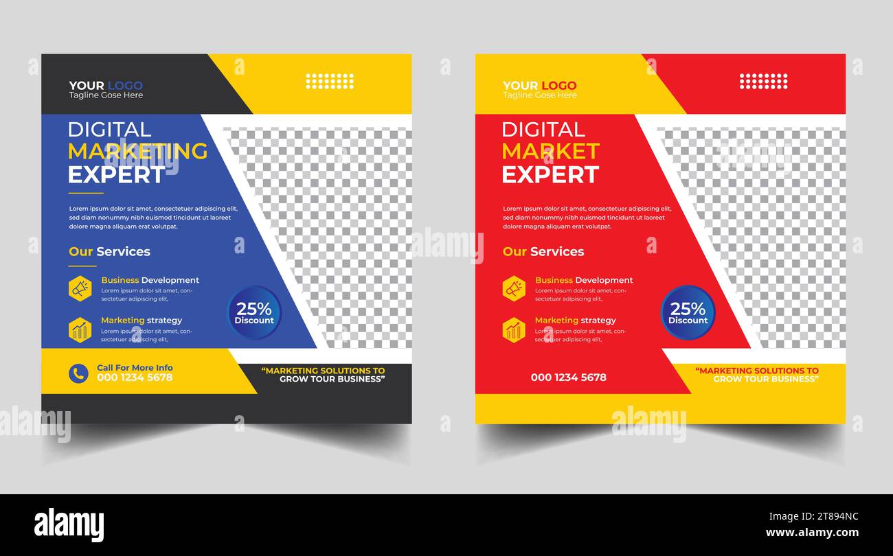 Digital marketing banner design template. Digital business marketing ...