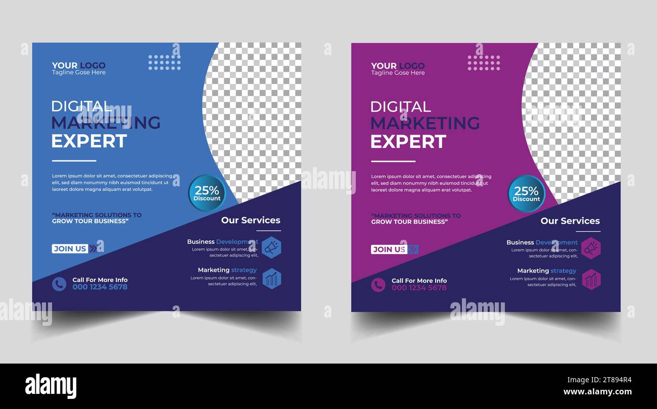 Digital marketing banner design template. Digital business marketing ...