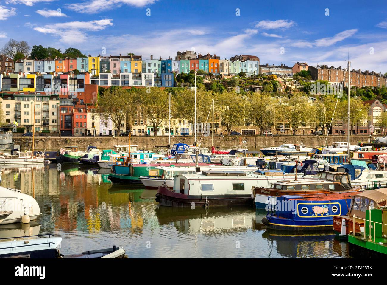 11 May 2023: Bristol, UK - Bristol's famous multi coloured homes ...