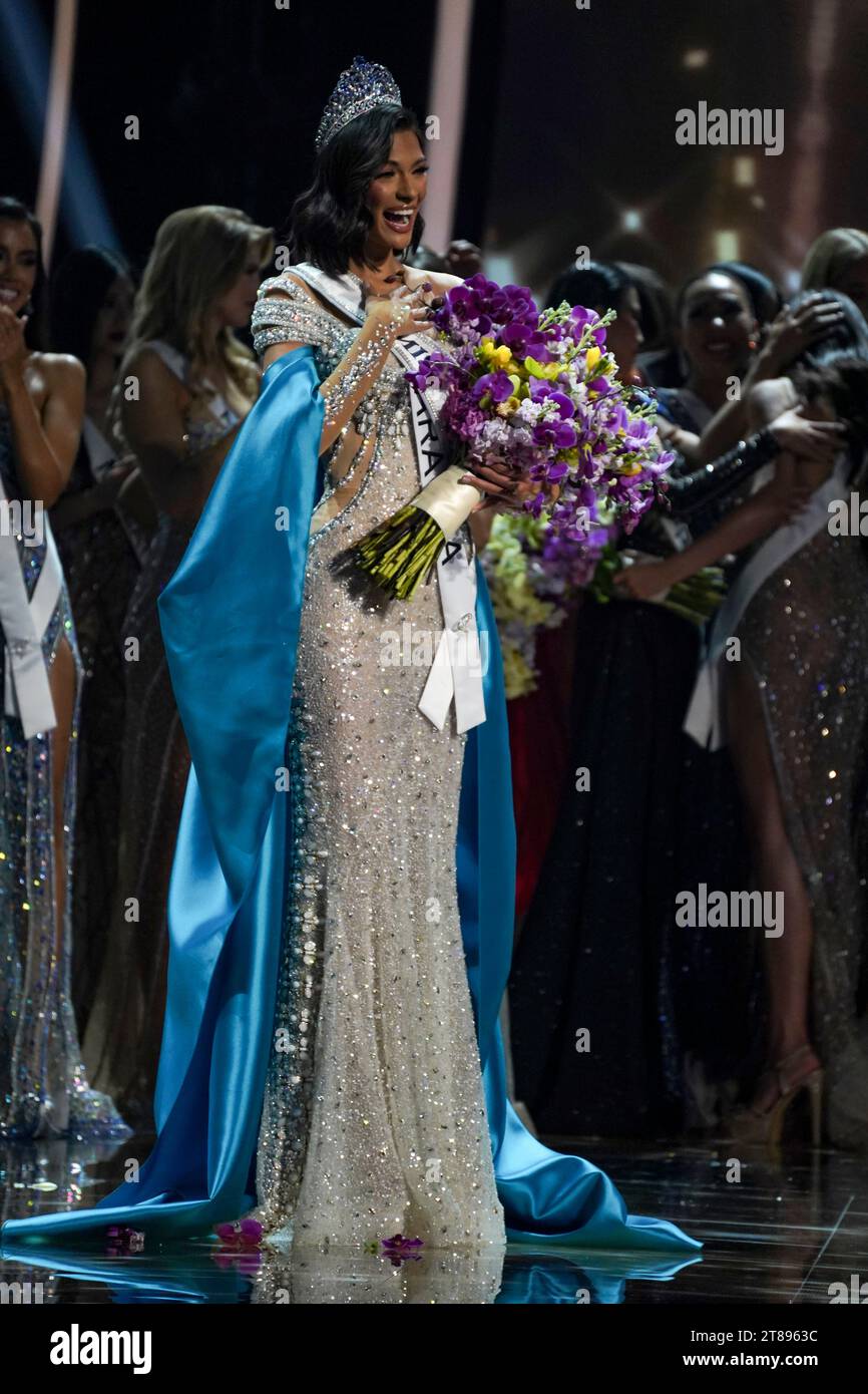 San Salvador, El Salvador. 18th Nov, 2023. Miss Nicaragua Sheynnis Palacios is crowned Miss ...