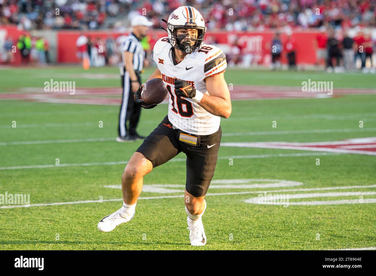 November 18, 2023: Oklahoma State Cowboys tight end Josiah Johnson (16 ...