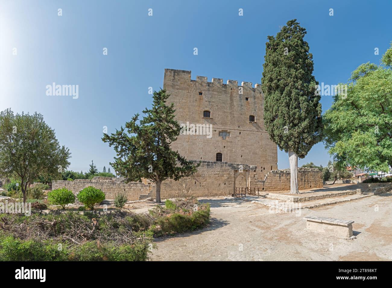 Northern view of the medieval castle of Kolossi (Cyprus Stock Photo - Alamy