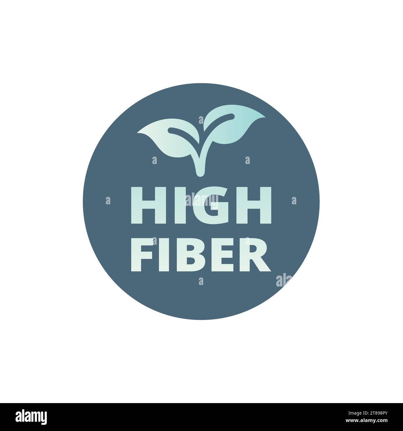 High fiber vector sticker. Nutrition, healthy eating label Stock Vector ...