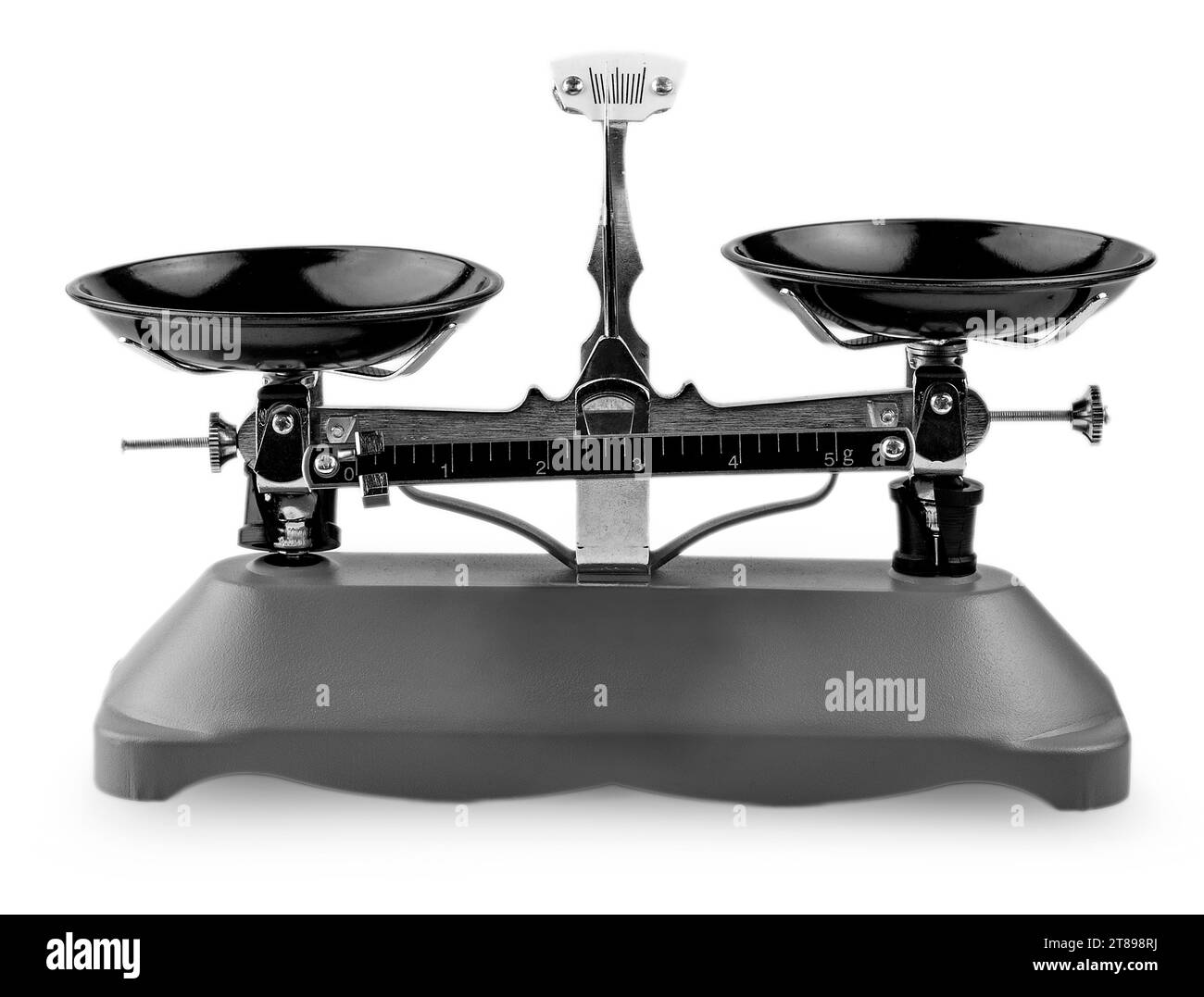 The Gray Laboratory scales isolated on white background Stock Photo - Alamy