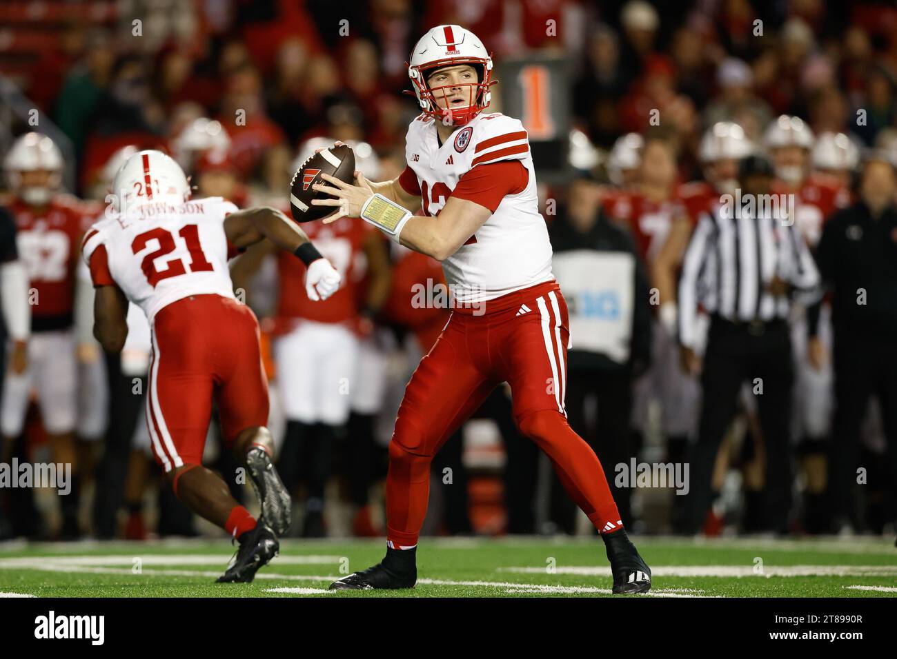 Madison, WI, USA. 18th Nov, 2023. Nebraska Cornhuskers quarterback ...