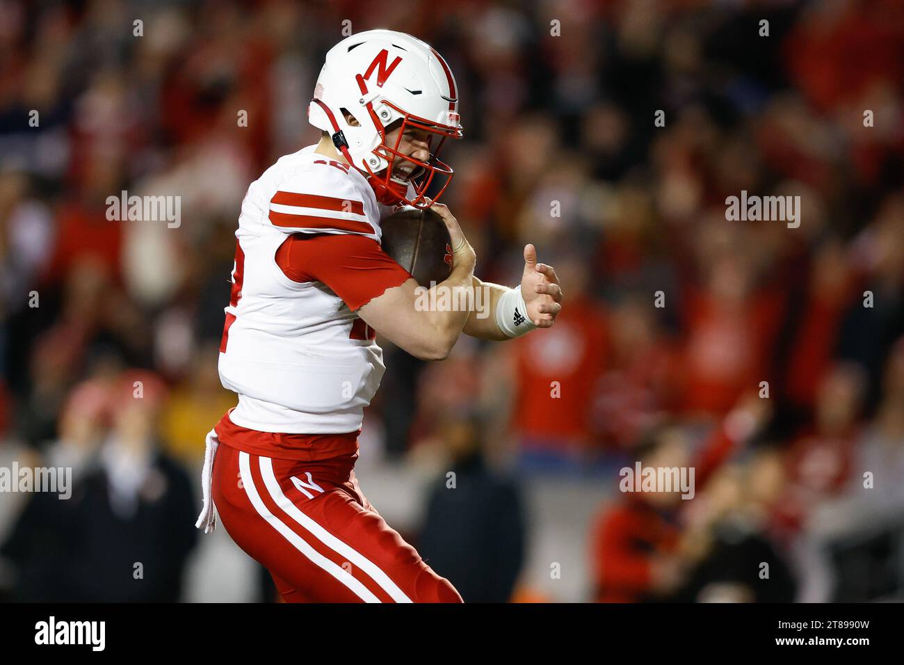 Madison, WI, USA. 18th Nov, 2023. Nebraska Cornhuskers quarterback ...