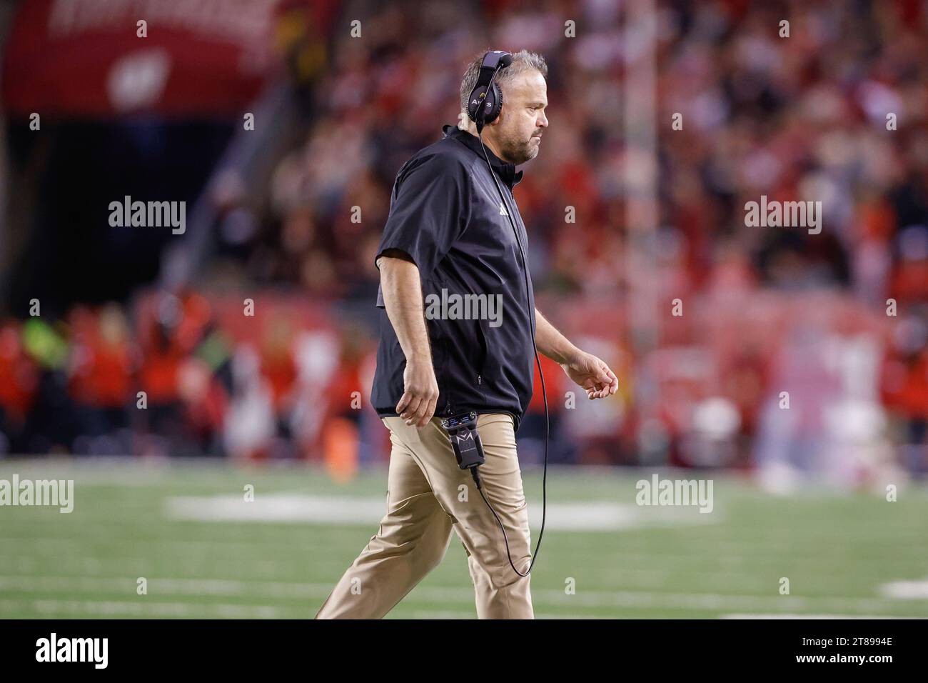 November 18, 2023: Nebraska Cornhuskers head coach Matt Rhule during ...