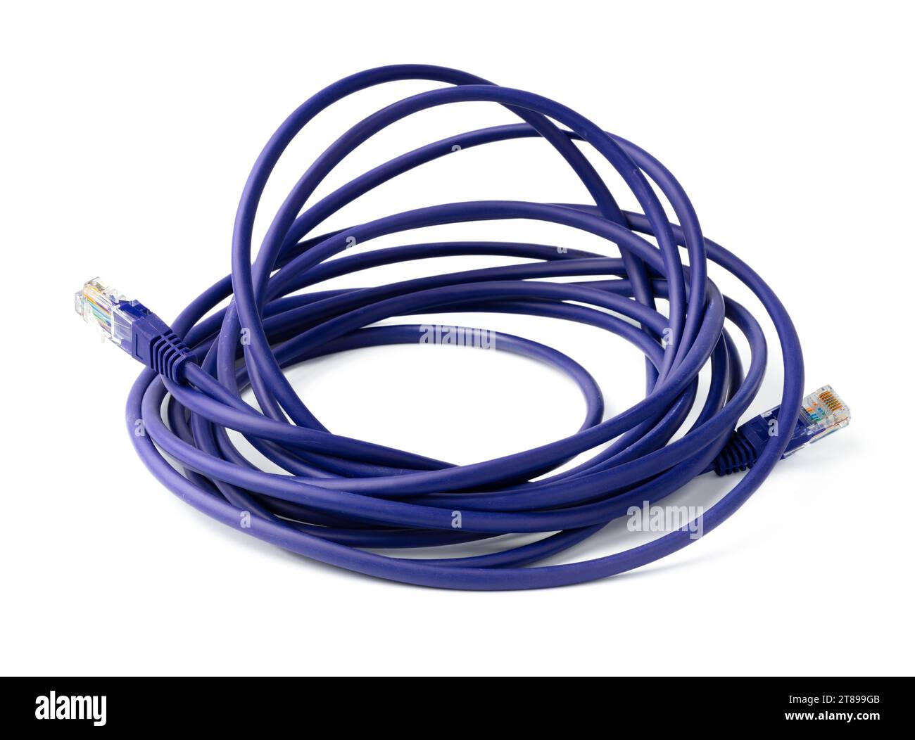 Network cable isolated on white background studio shot Stock Photo - Alamy